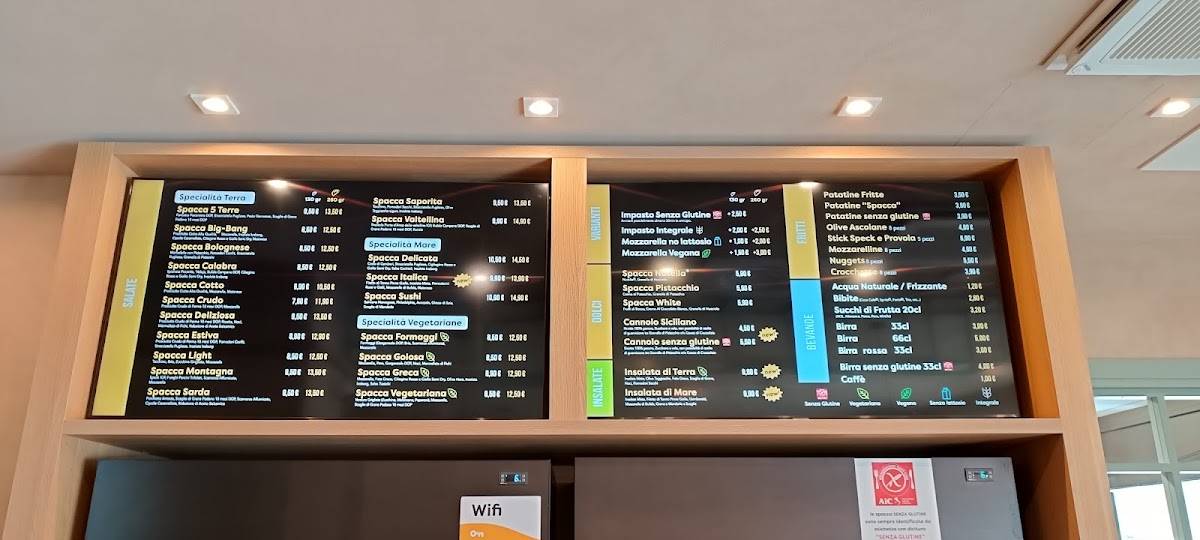 Speisekarte von Spacca - Milano - Porta Venezia restaurant, Mailand