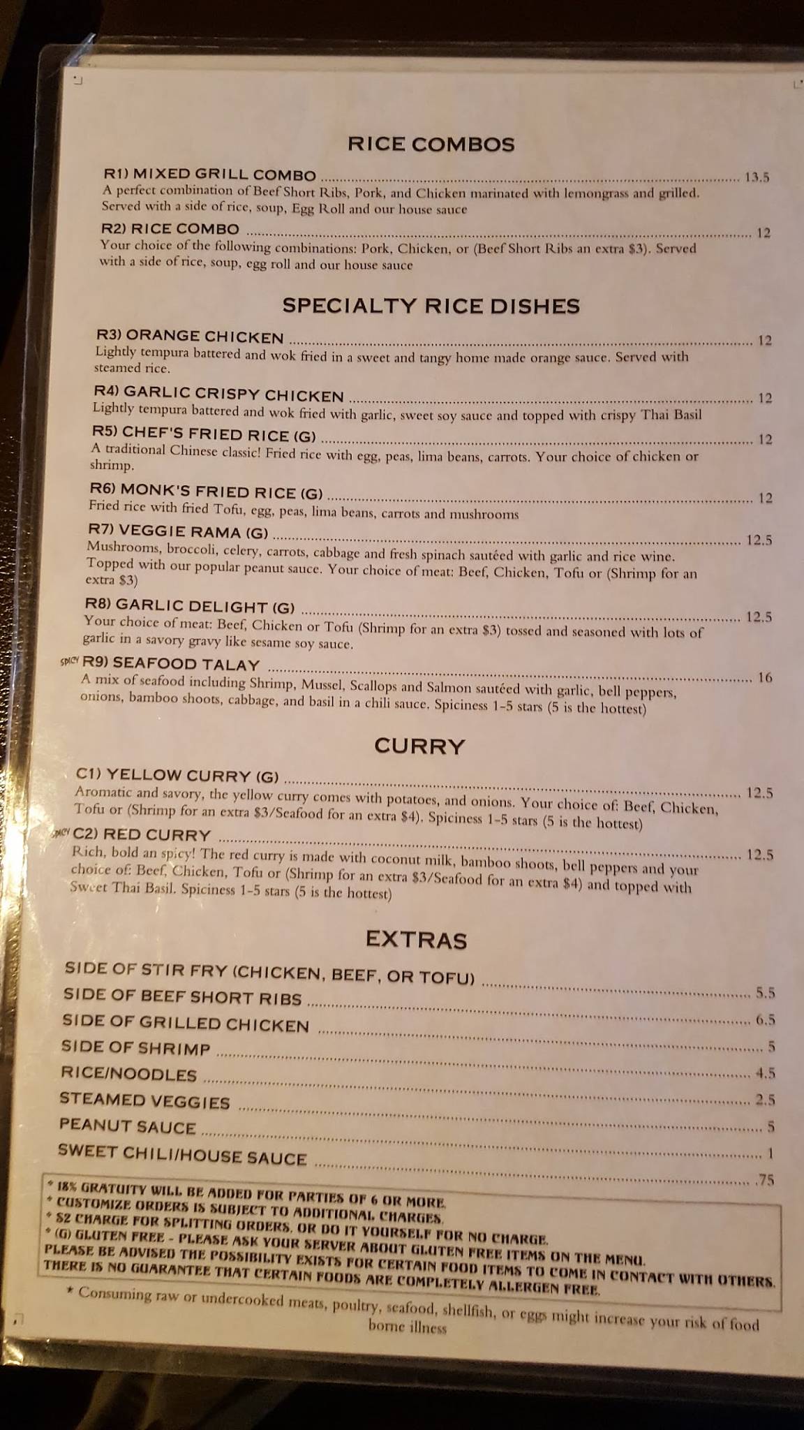 Menu at Spring Lotus Restaurant, Wenatchee