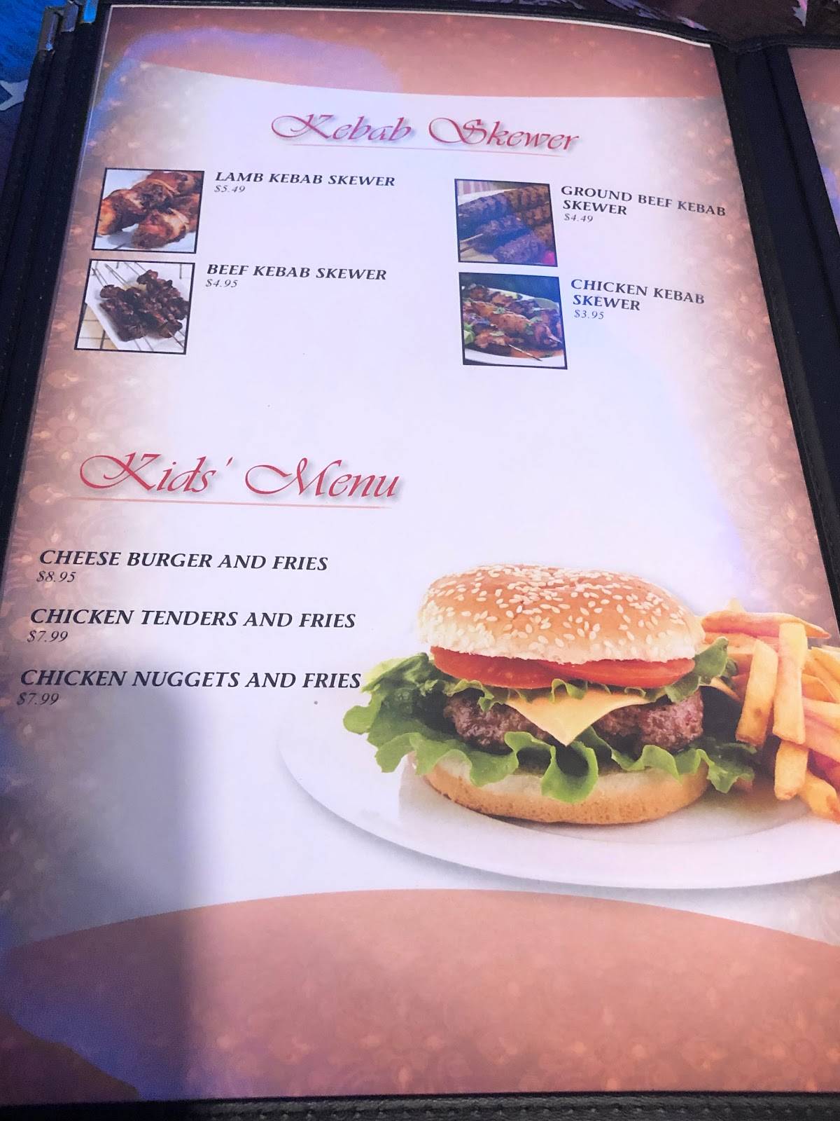 Menu at Sultan Family Restaurant, Agawam