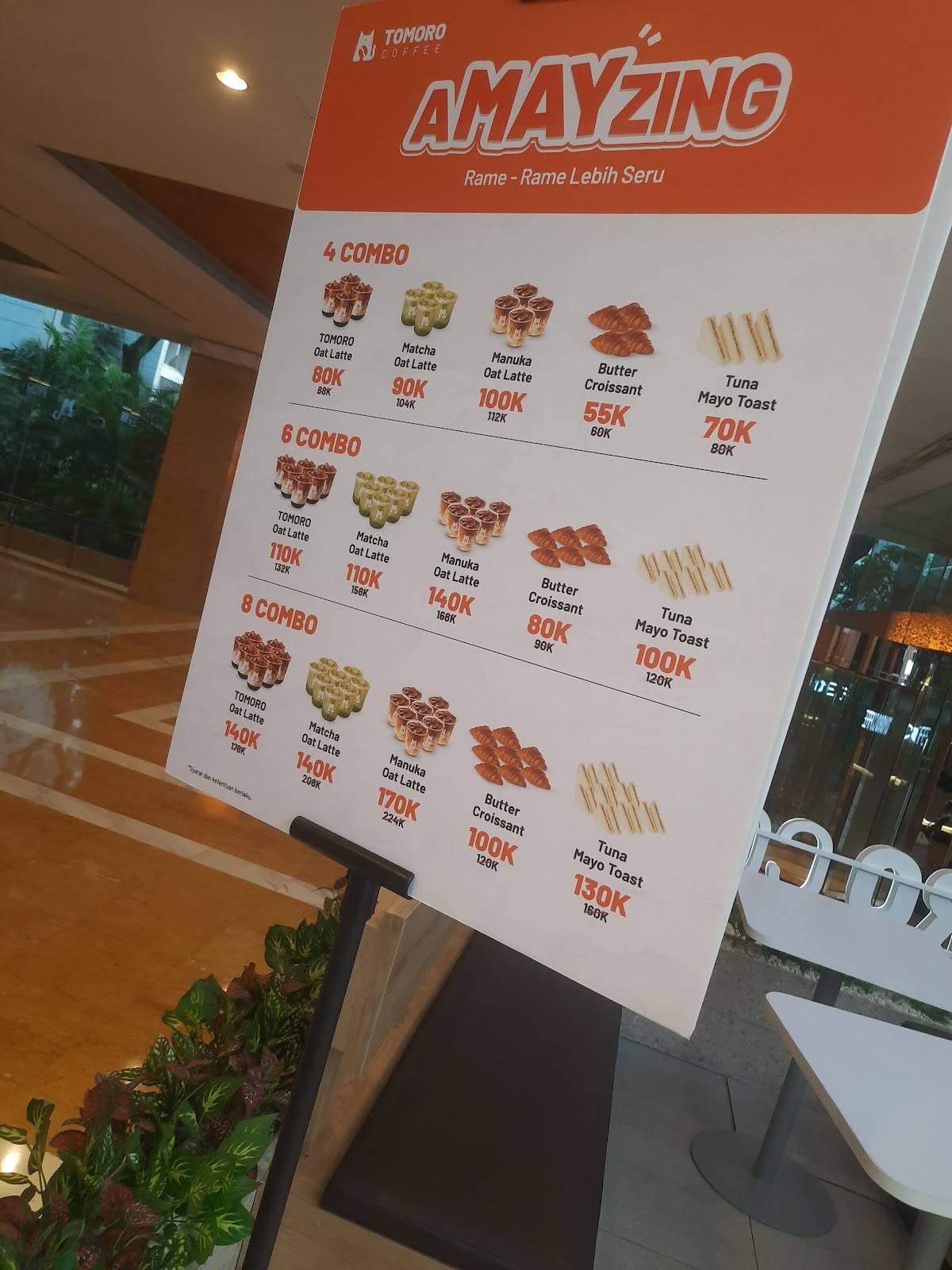 Carta de TOMORO COFFEE - Gedung City Plaza, South Jakarta