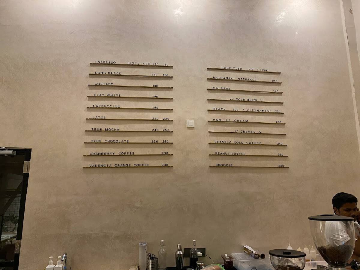Menu at TRUE BLACK speciality coffee Kompally, Hyderabad, Ruby Block