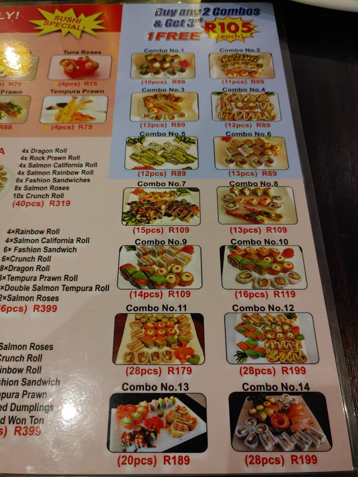 Menu at Tai shan Restaurant, Cape Town, 48 2nd Ave