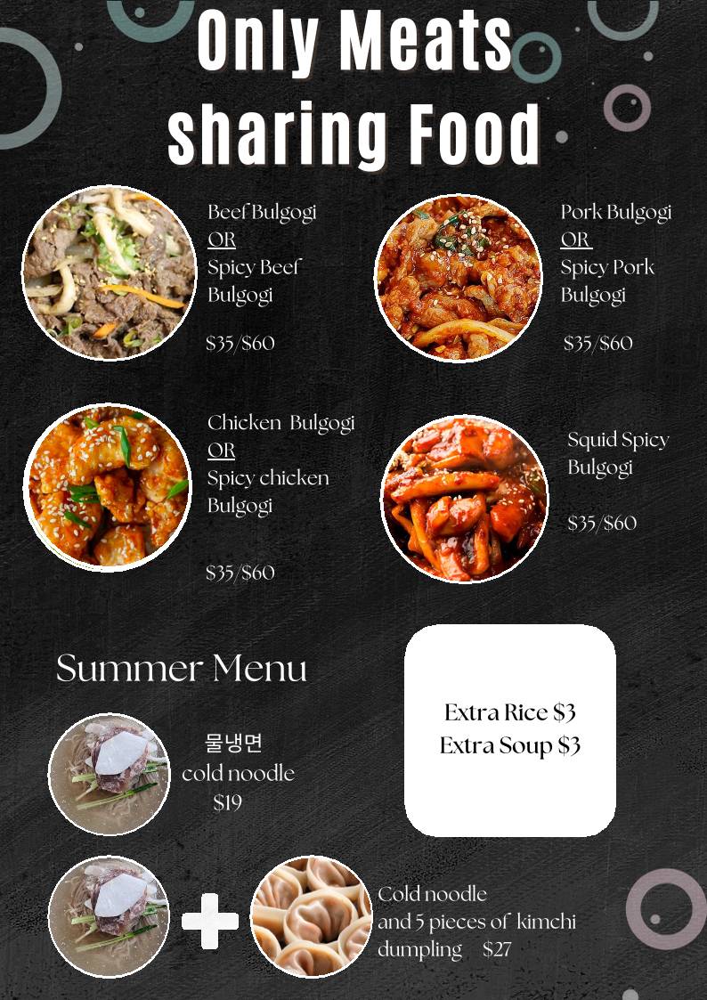 Menu at Teolbo Korean Restaurant, Auckland, 4/18 Beach Rd