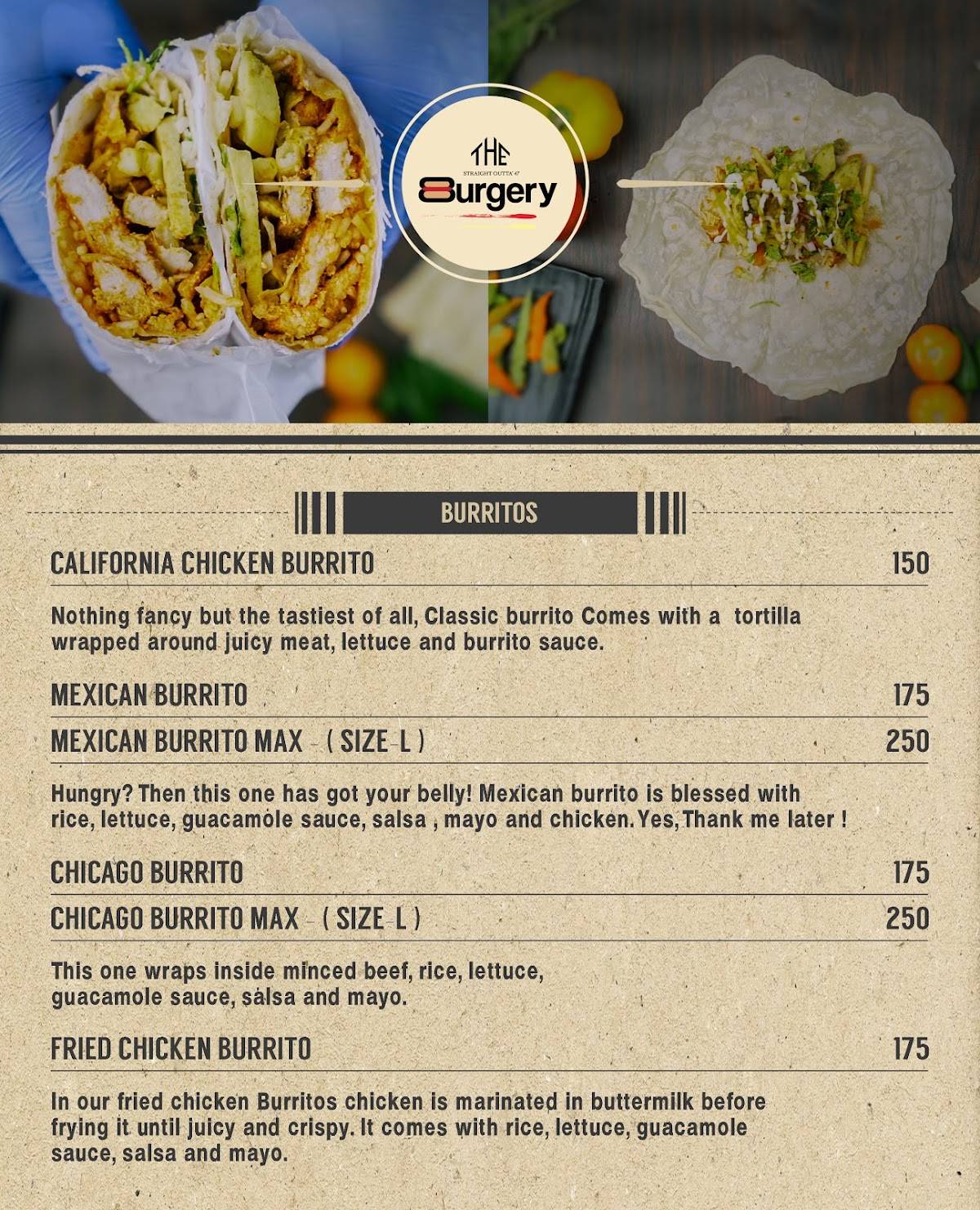 Menu at The Burgery In, Kodungallur