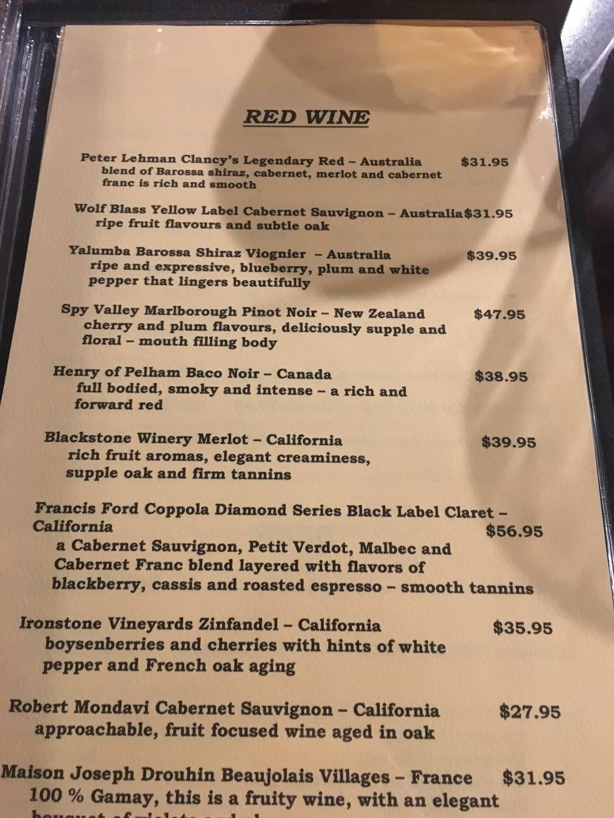 Menu at The Cajun House restaurant, St. Albert