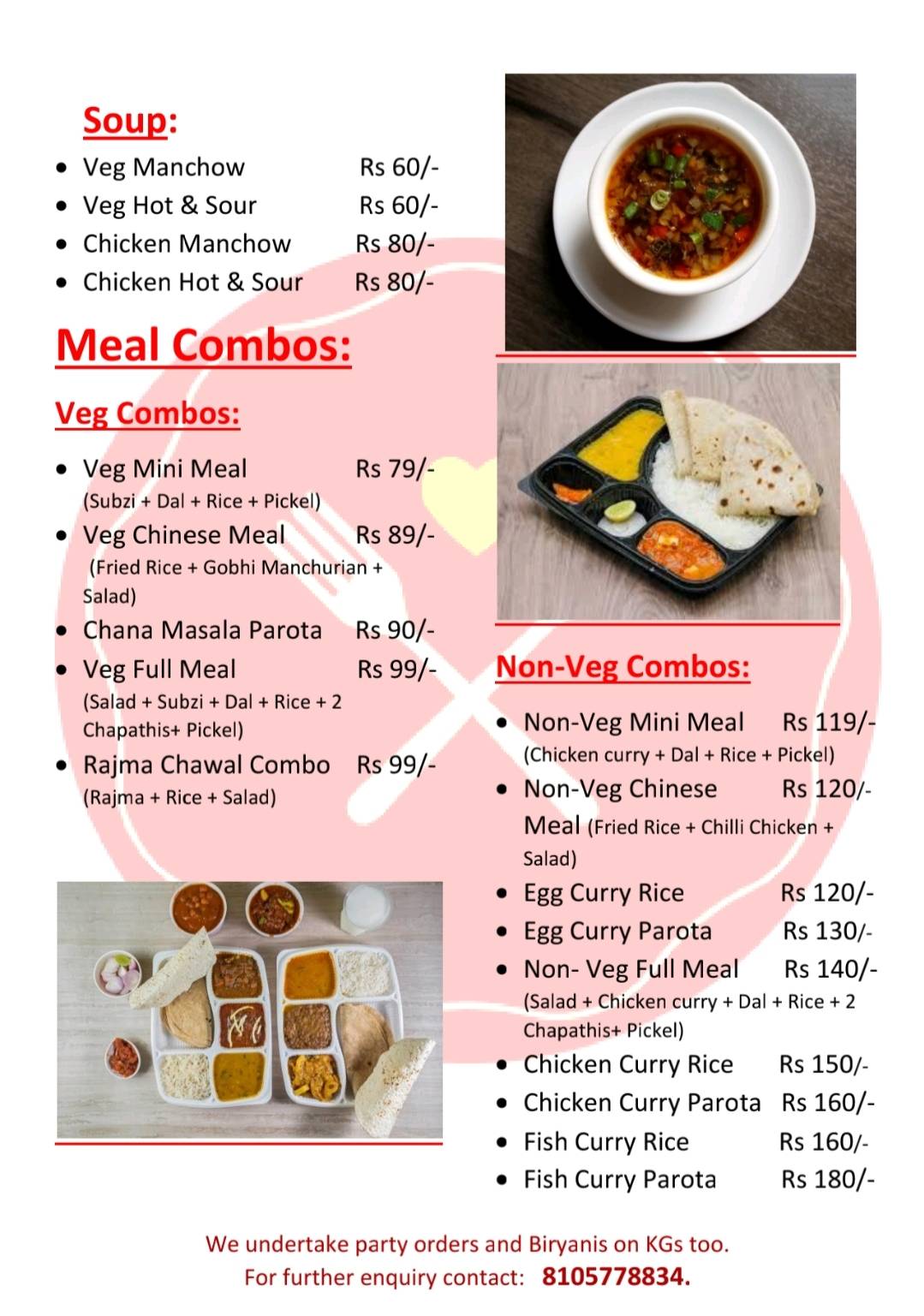Menu at The Fahad's, Bengaluru
