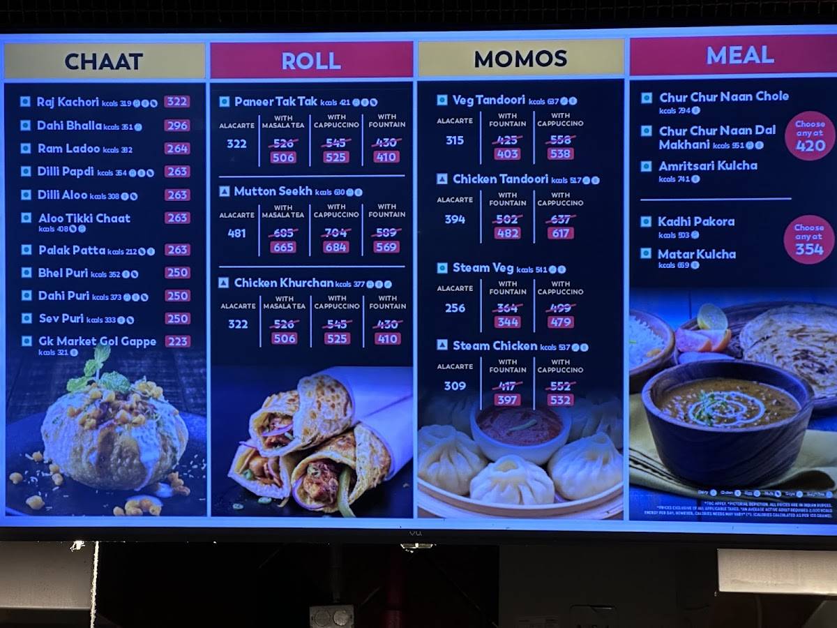 Menu at The Food Street, New Delhi, Terminal 3