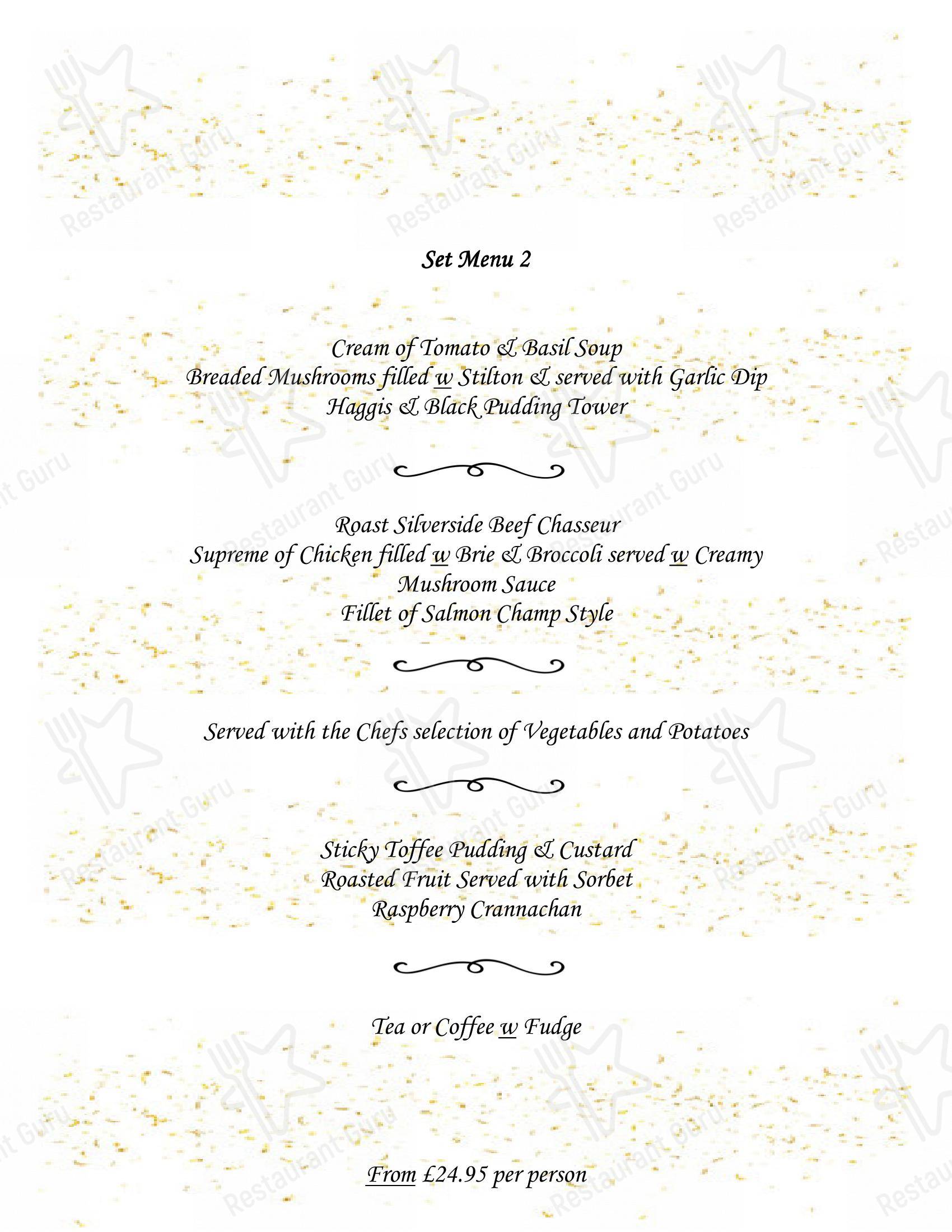 Menu at The George Hotel restaurant, Montrose