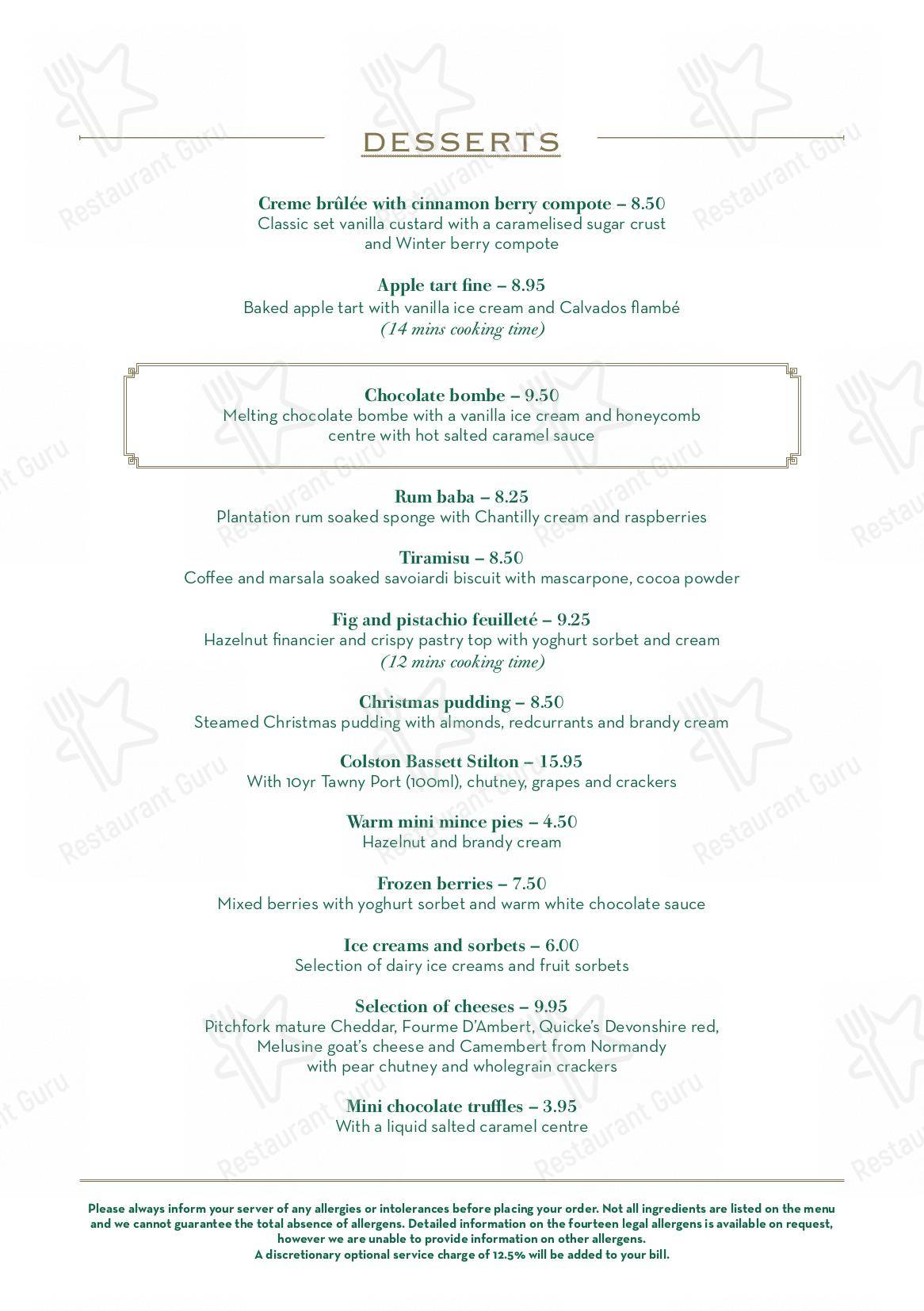 Menu at The Ivy Buchanan Street, Glasgow restaurant, Glasgow, 106 ...