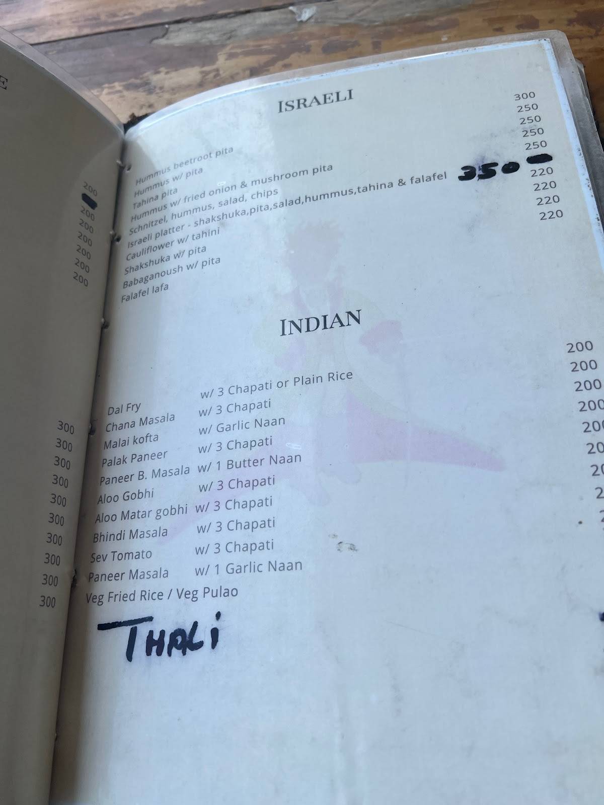 Menu at The Little Prince Restaurant, Udaipur