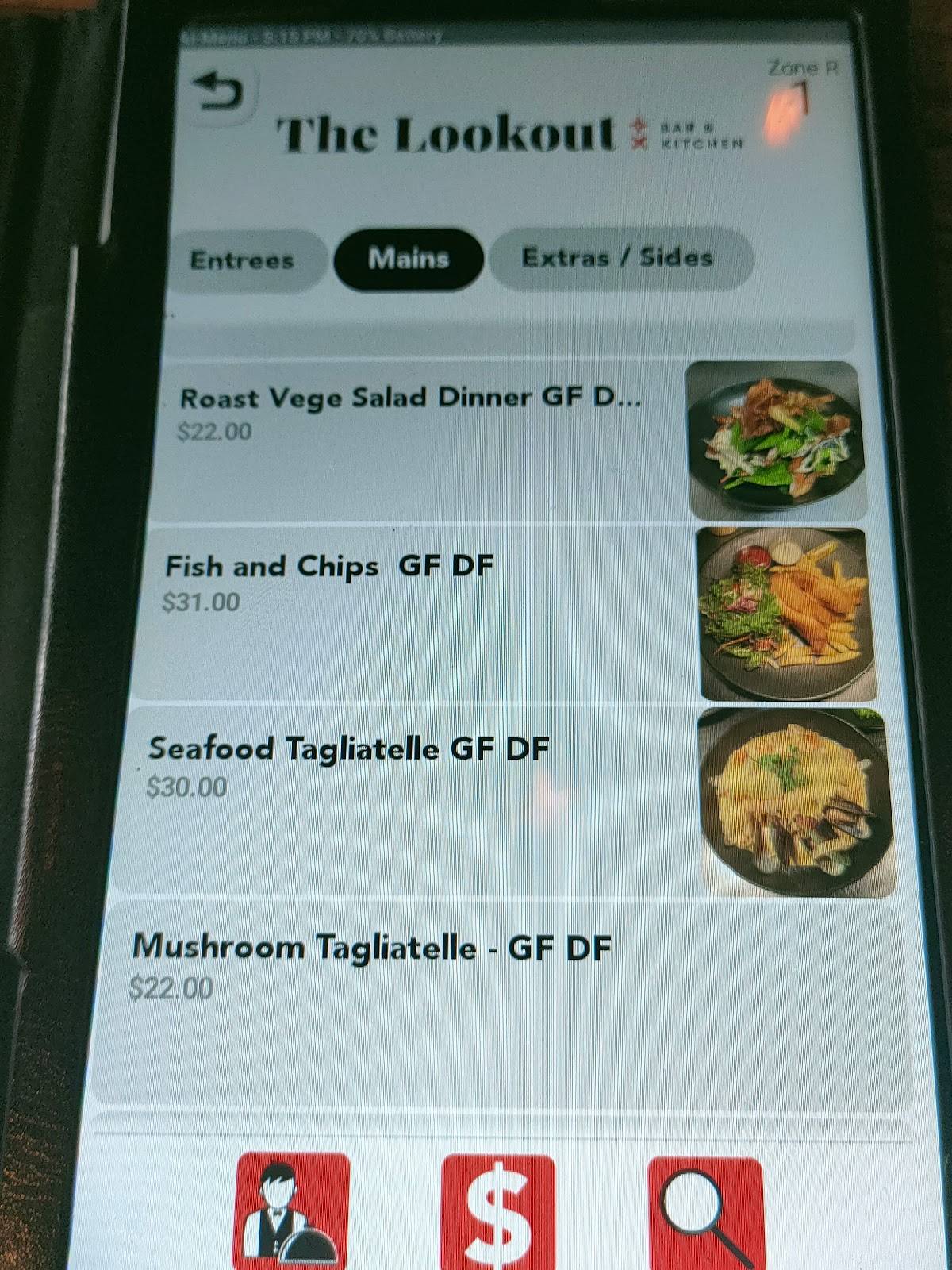 Menu at The Lookout Bar and Kitchen, Hamilton