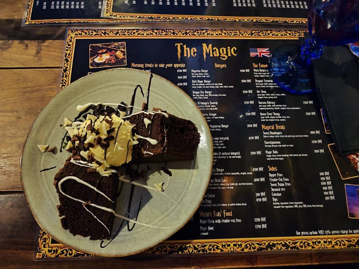 Menu at The MAGIC Budapest restaurant, Budapest