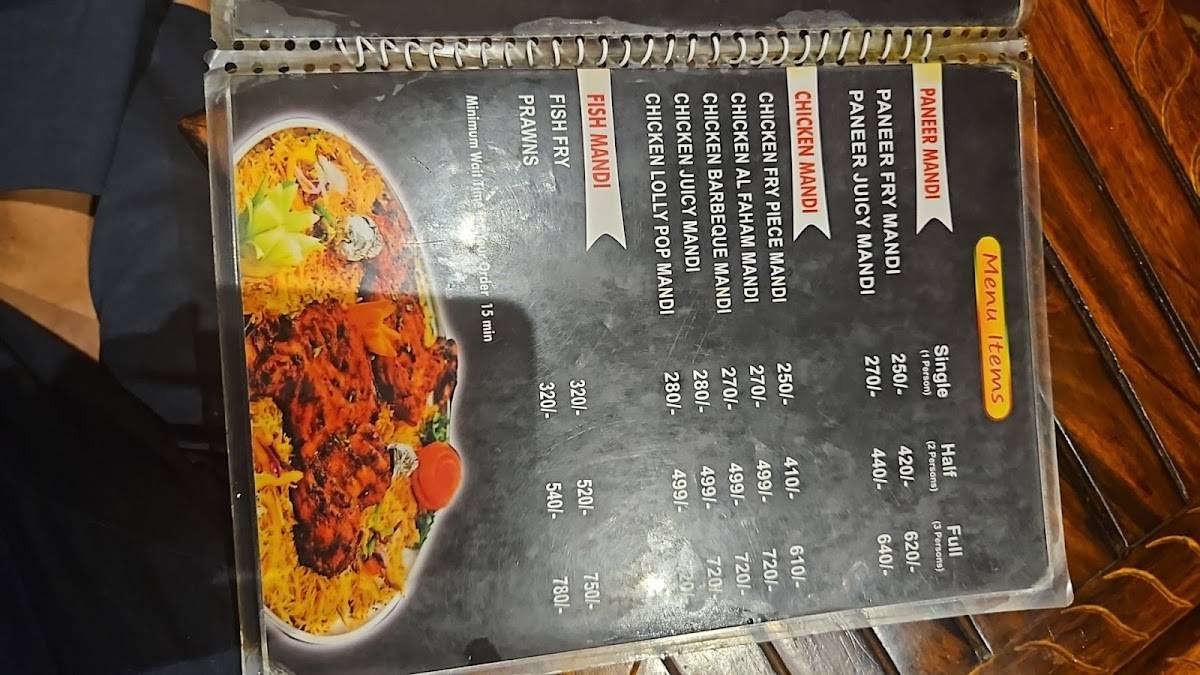 Menu at The Tasty Arabian Mandi House - Best restaurant in Hyderabad ...