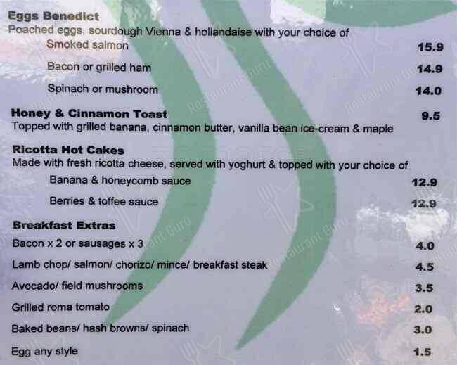 Menu at Thyme Cafe Bar, Main Beach, 20-22 Tedder Ave