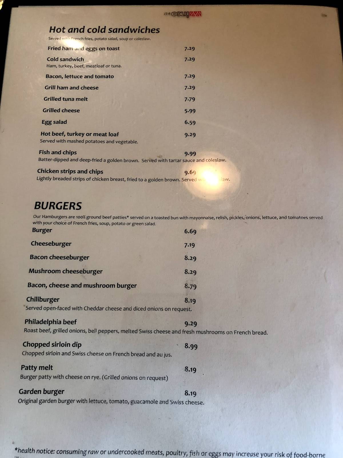Menu at Tia Trini’s Pantry restaurant, Edmonds
