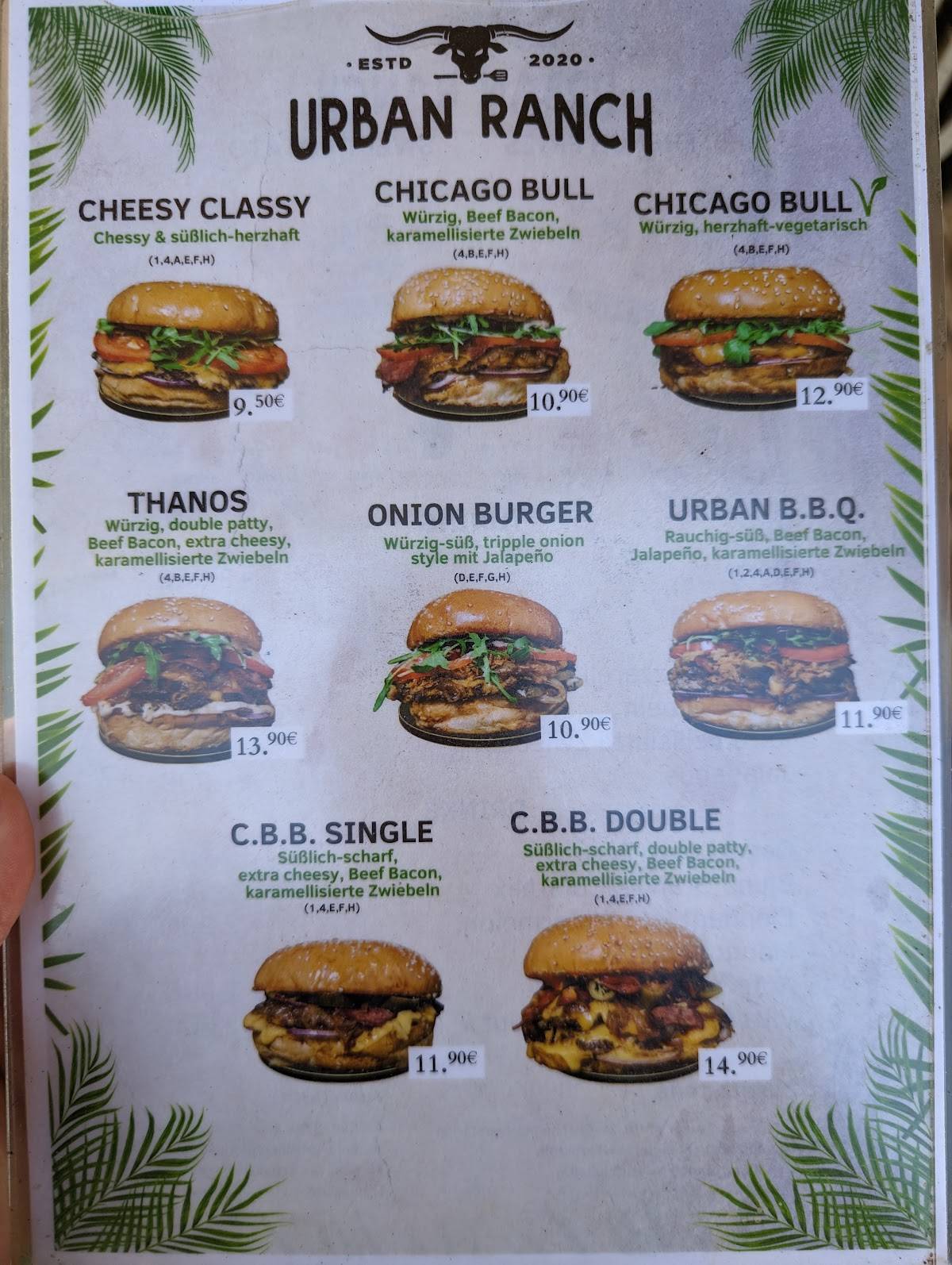 Speisekarte von Urban Ranch restaurant, Darmstadt