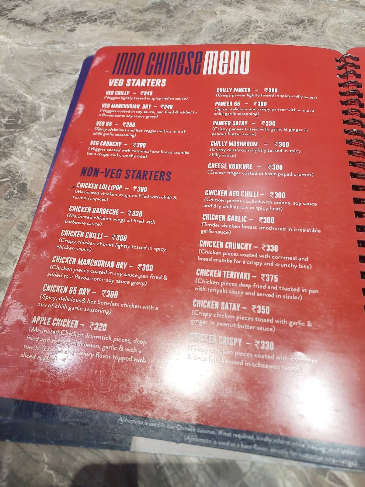 Menu at Urban paratha Willingdon, Kochi
