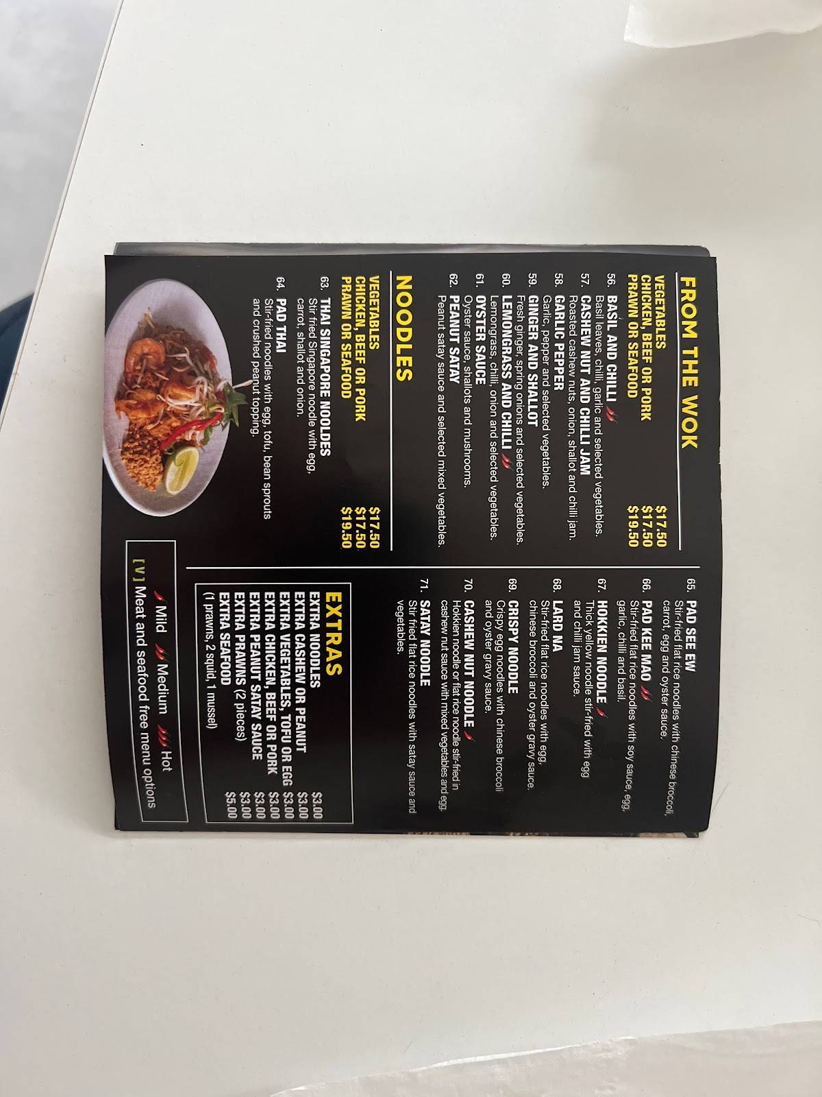 Menu at Valley Thai Restaurant, Green Valley, 19a/187 Wilson Rd