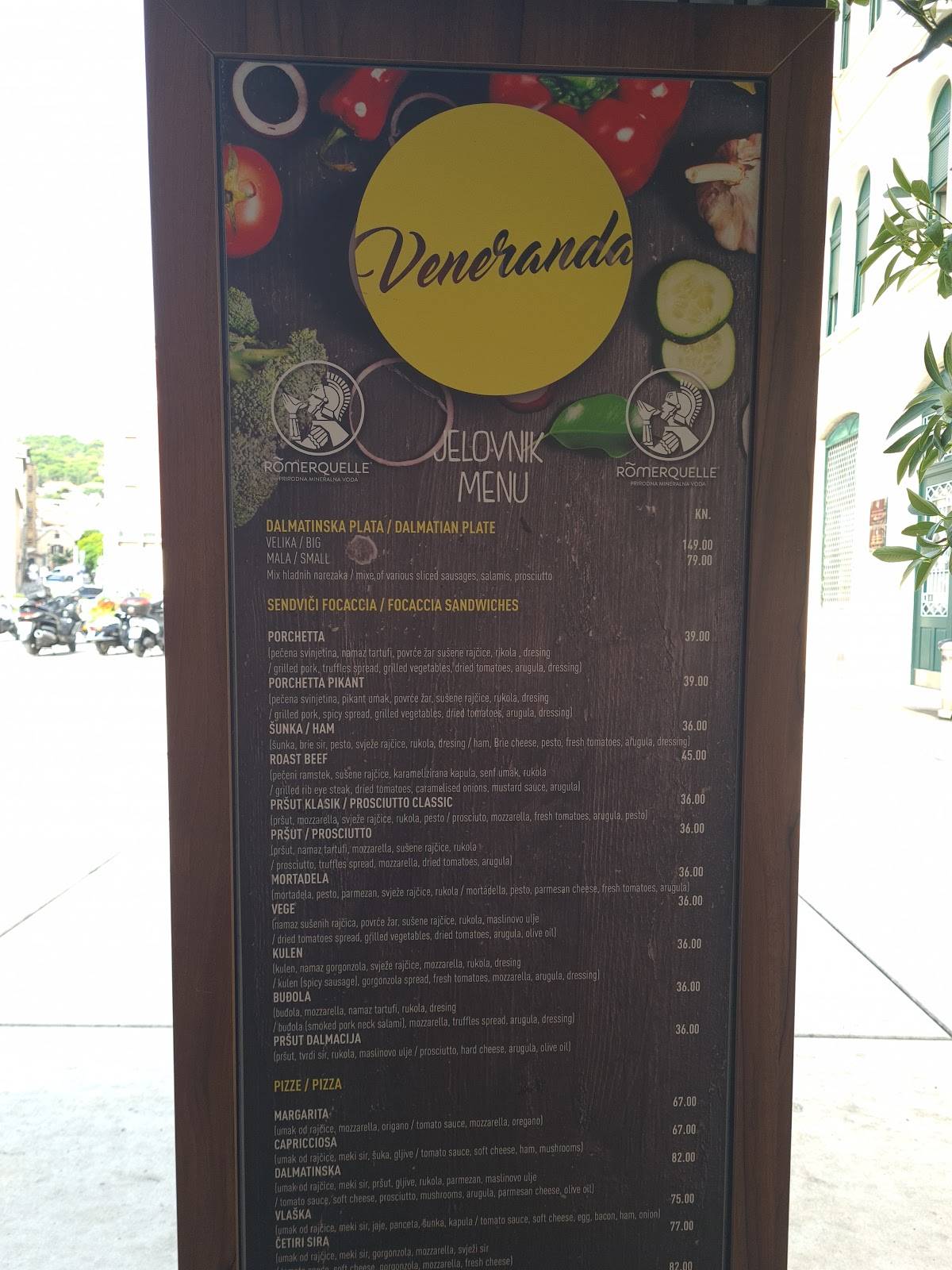 Menu at Restaurant Veneranda Split, Split