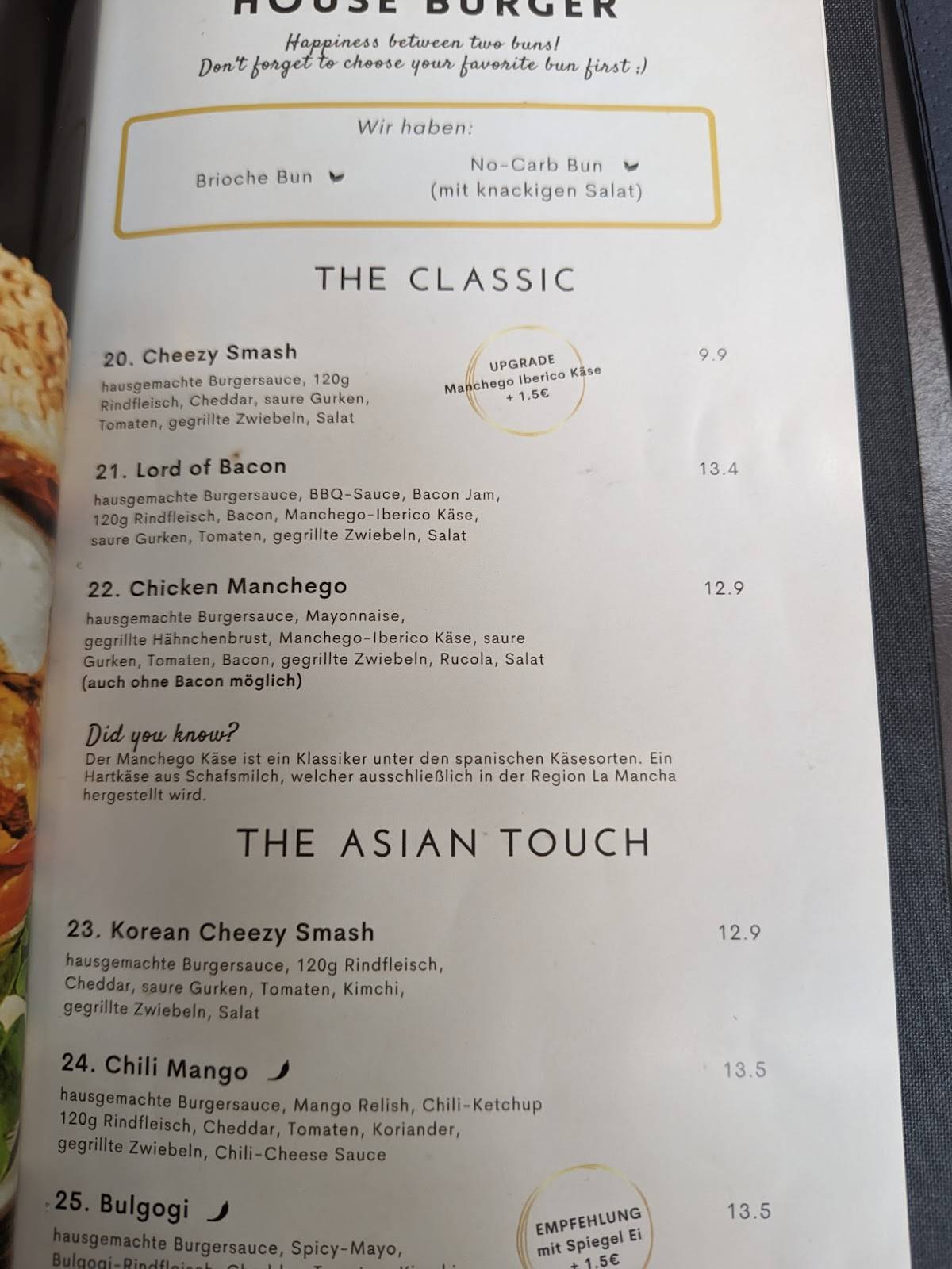 Menu at Restaurant Wabi Sabi, Augsburg