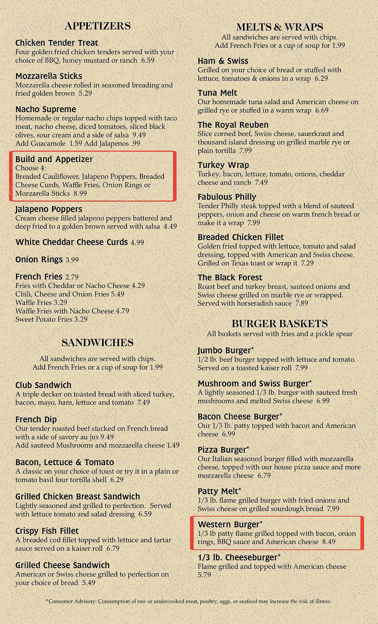 Menu at River City Diner & Smokehouse restaurant, Oconto
