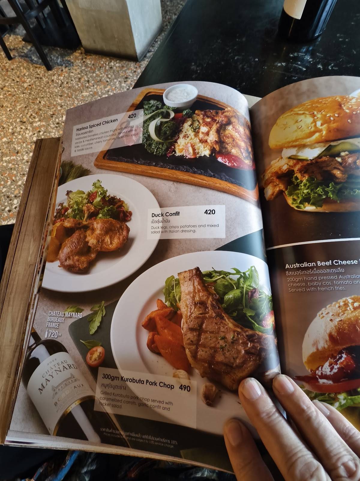 Menu at Wine Connection Alley11 restaurant, Bangkok
