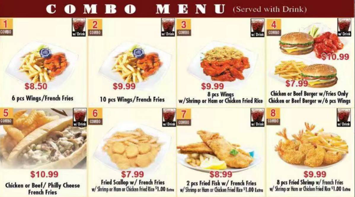 Carta del restaurante Wings & Hibachi R Us, Charleston