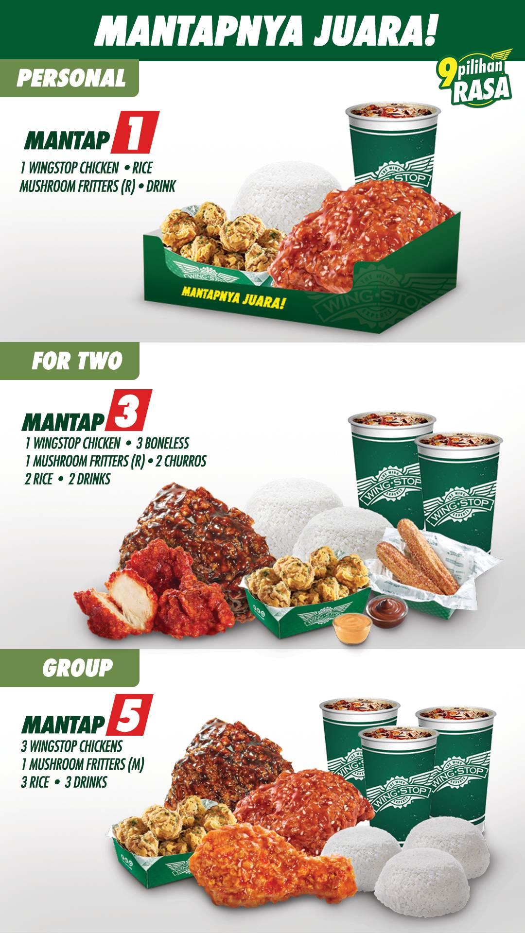 Menu at Wingstop Metropolitan Mall Bekasi restaurant, Bekasi Regency