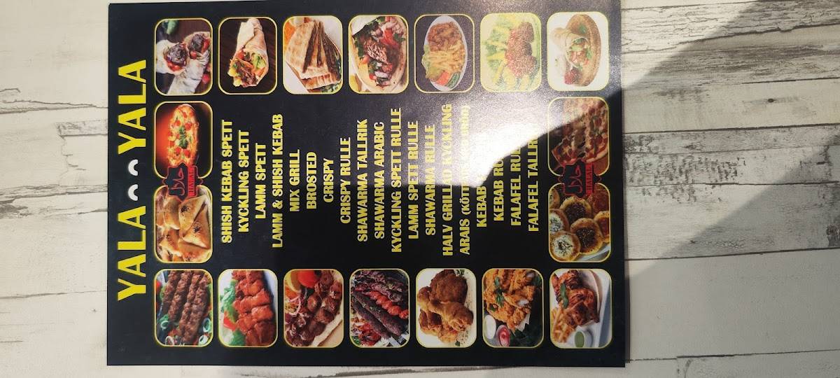Menu at Yala Yala restaurangen restaurant, Linköping