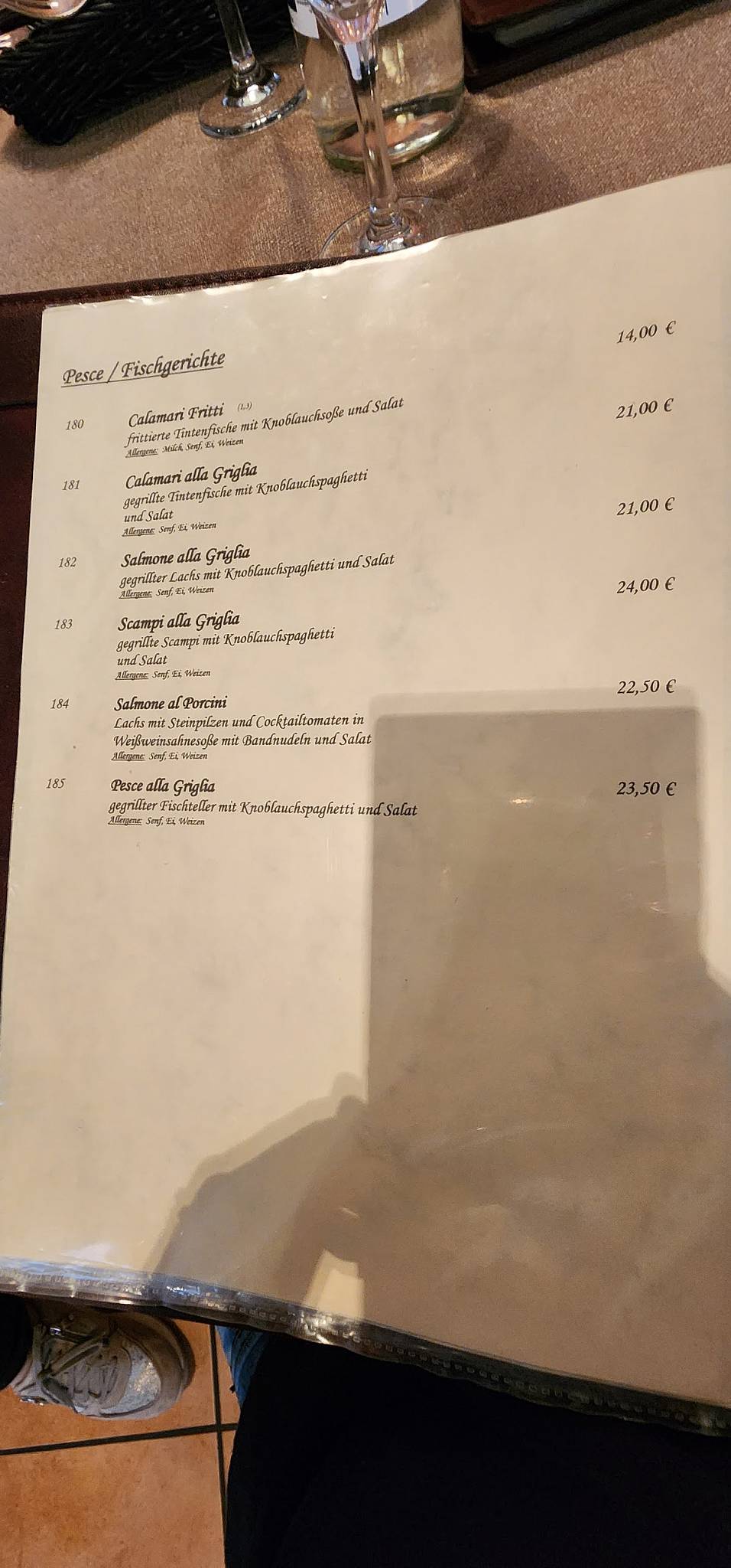 Speisekarte von da Salva - RISTORANTE & PIZZERIA, Oberkirch
