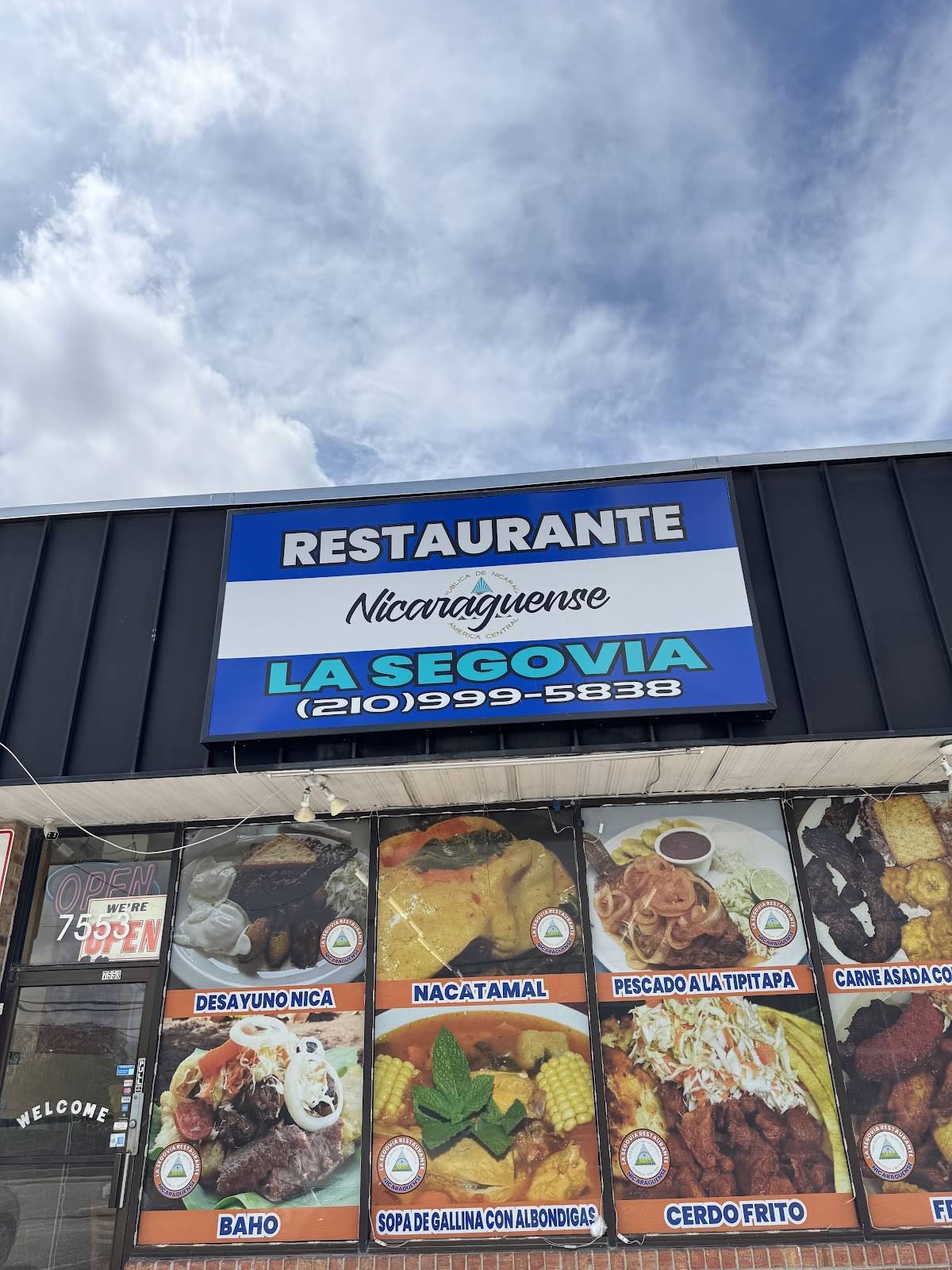 Menu at Restaurante Nicaragüense La Segovia, San Antonio