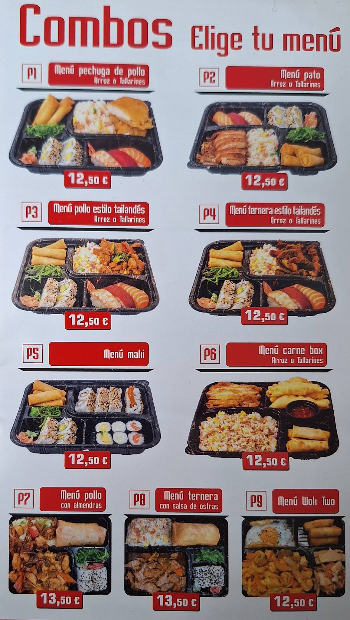 Menu at Restaurante Wok Two, Ferrol