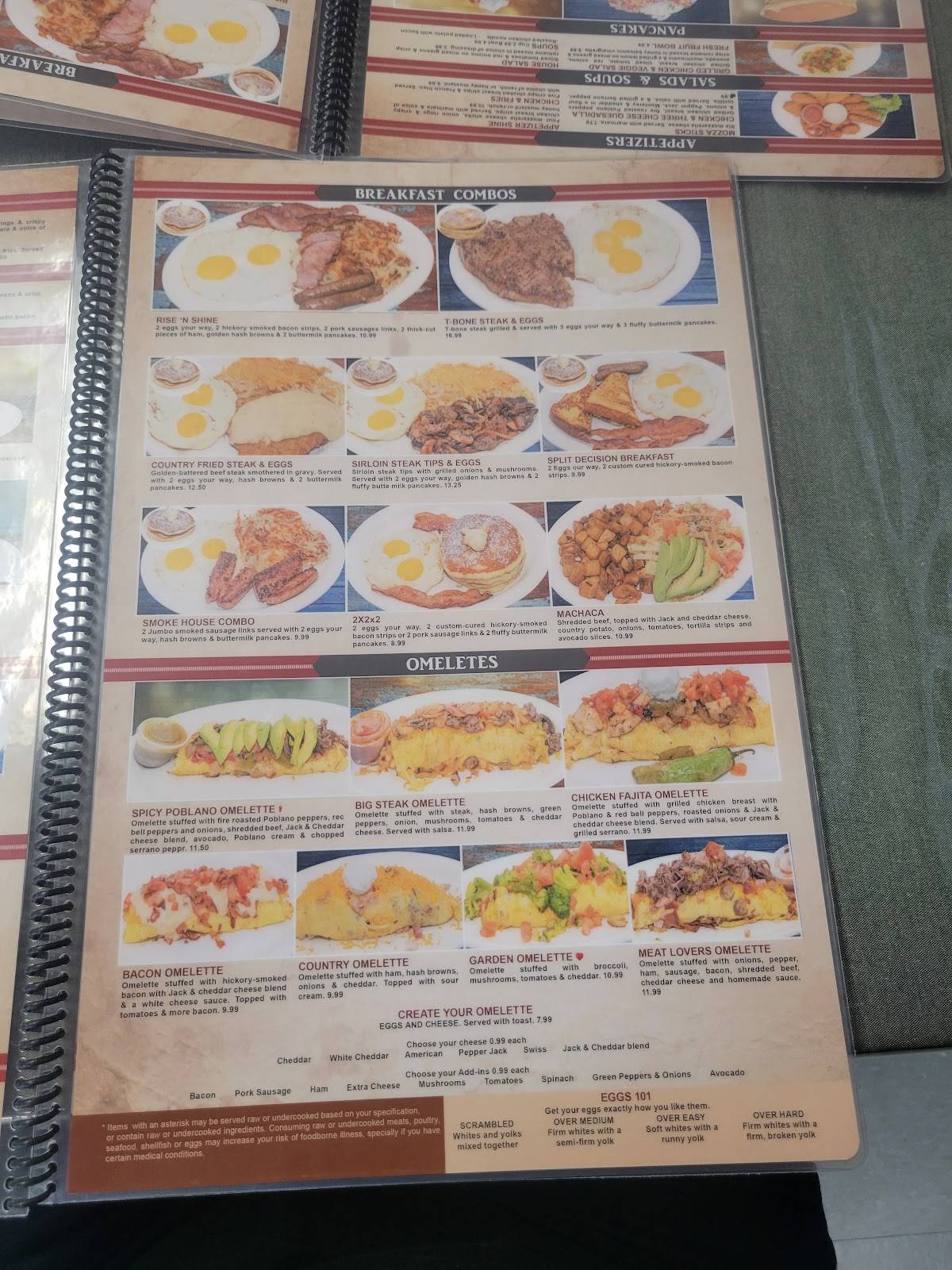 Menu at Rise and Shine restaurant, Gering