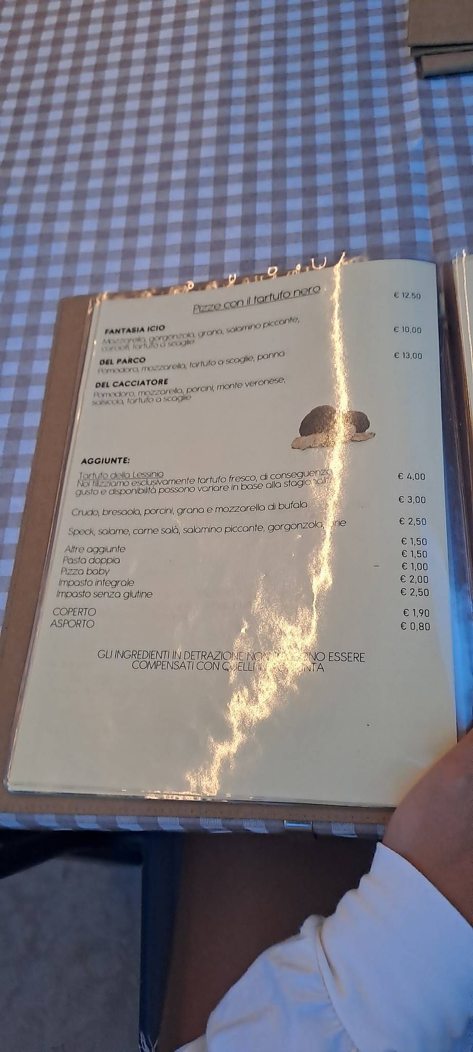 Menu da Ristorante Pizzeria Da Icio, Sant'Anna D'alfaedo