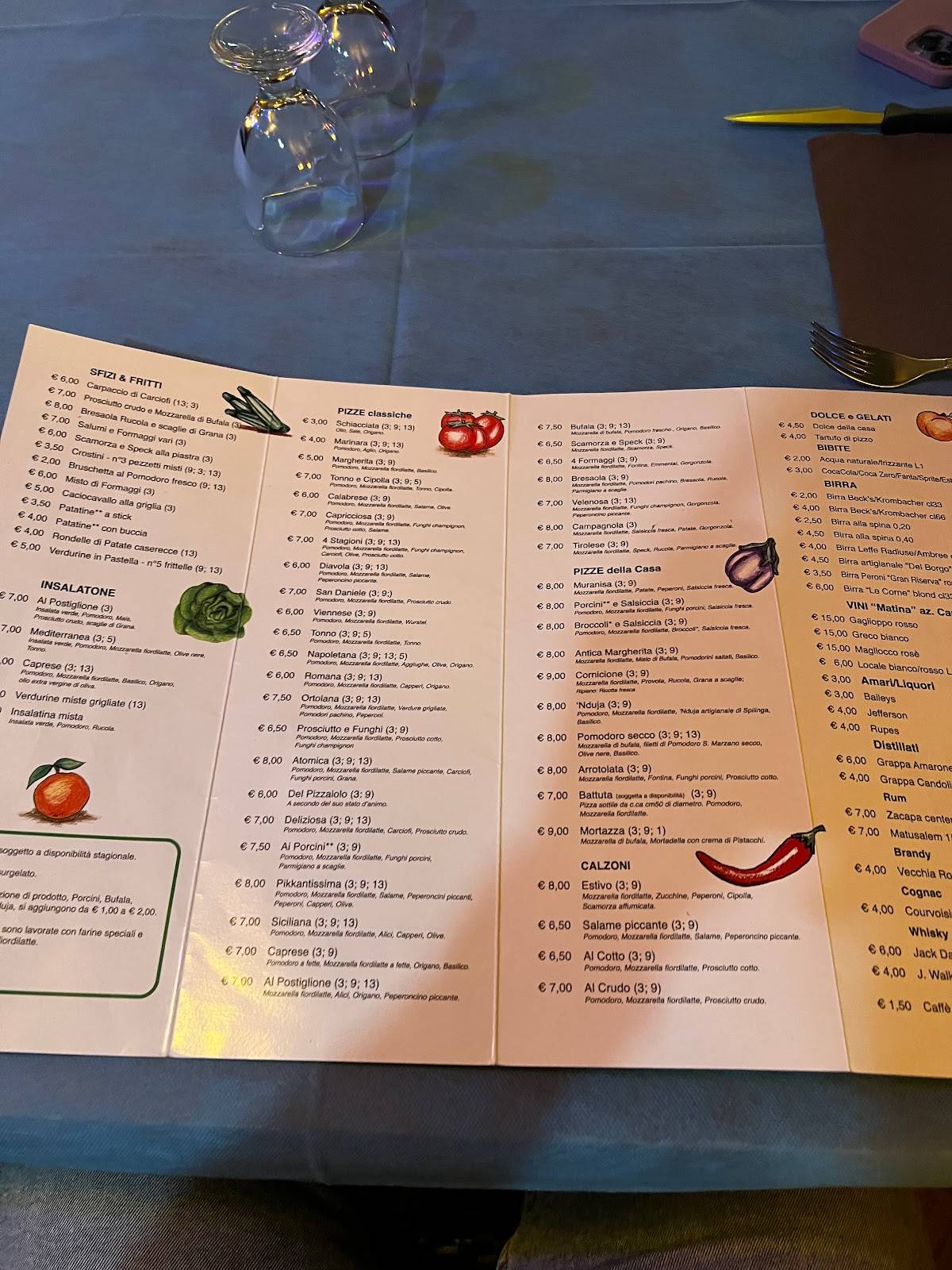 Speisekarte von Ristorante Pizzeria al Postiglione, Morano Calabro