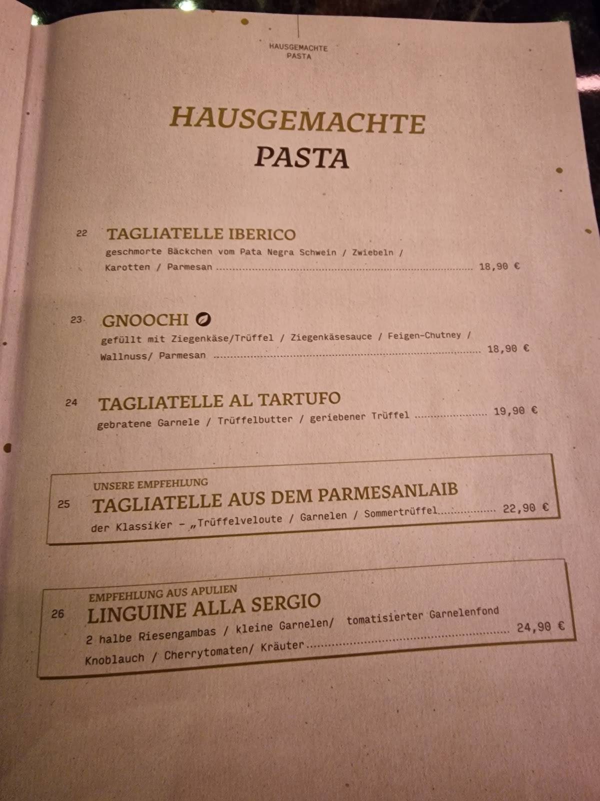 Menu au Ristorante da Sergio Emden pub et bar, Emden