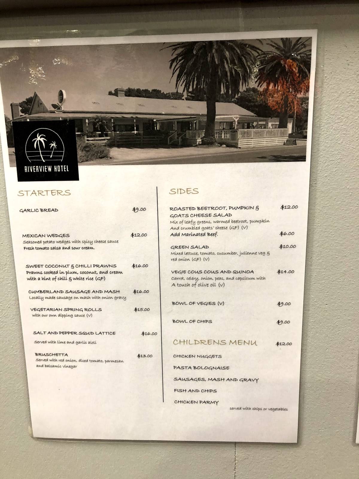 Menu at Bottlemart Express - Riverview Hotel pub & bar, Tarwin Lower