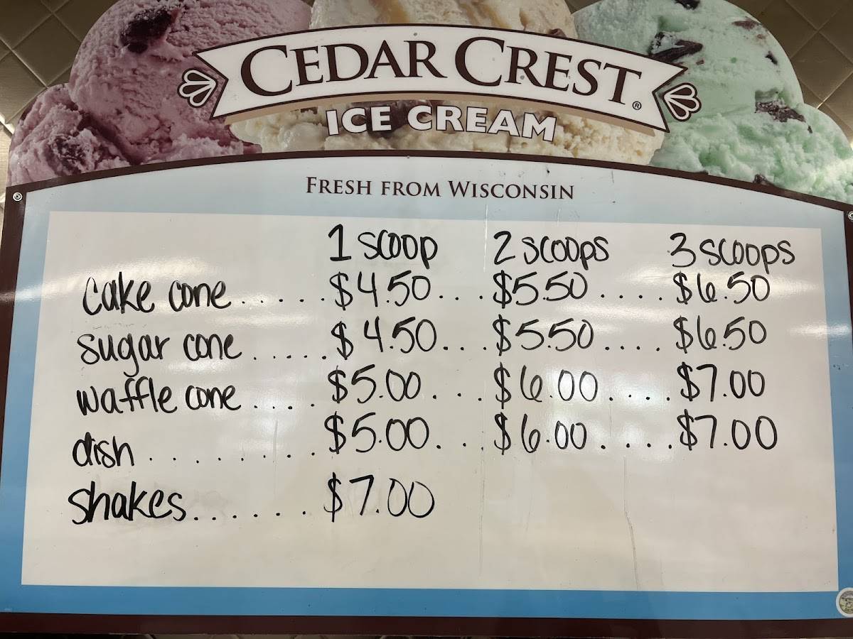 Menu at Rockers Cheese House pizzeria, Omro