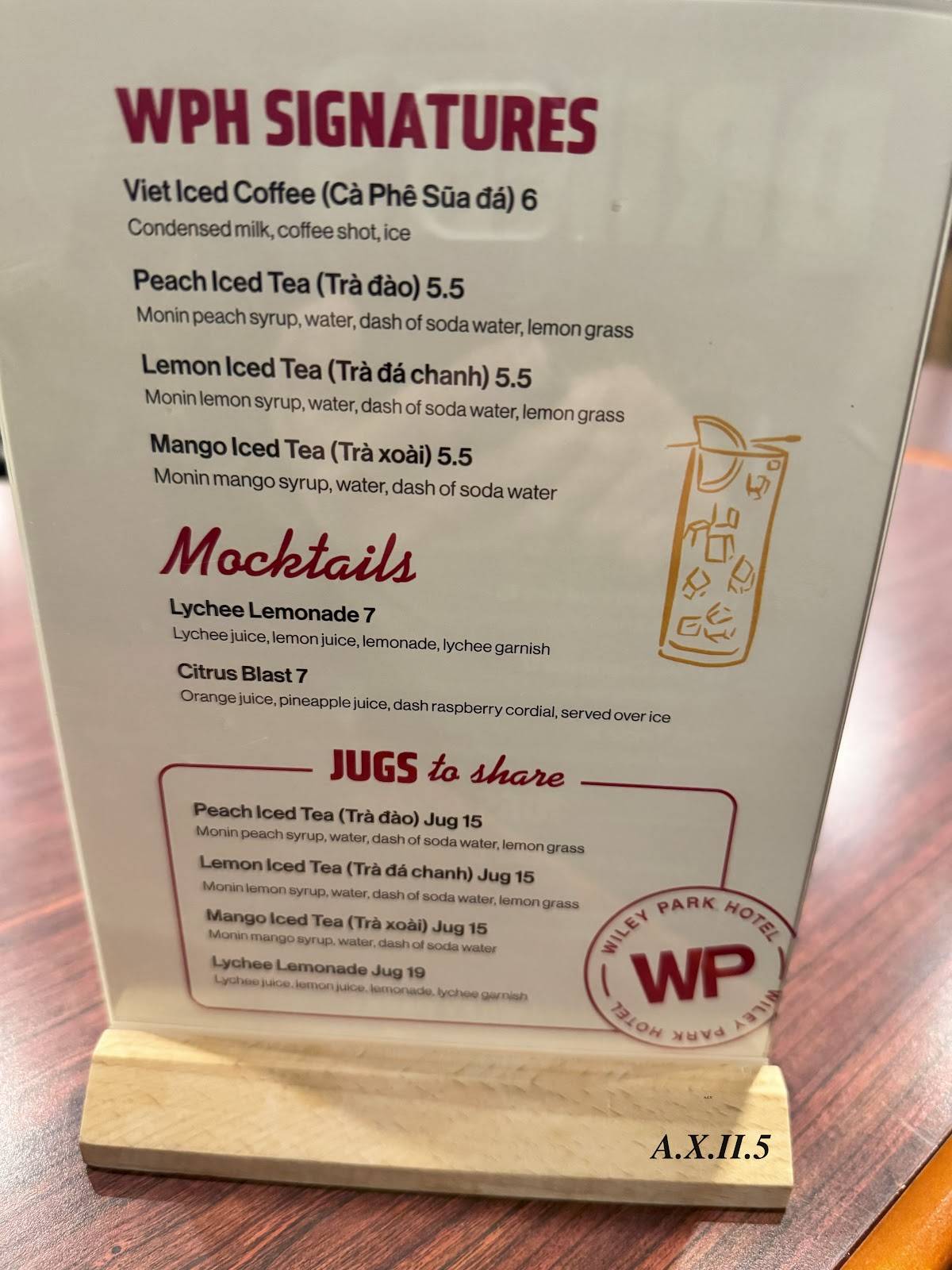 Menu at Rocs and Rolls Restaurant, Wiley Park