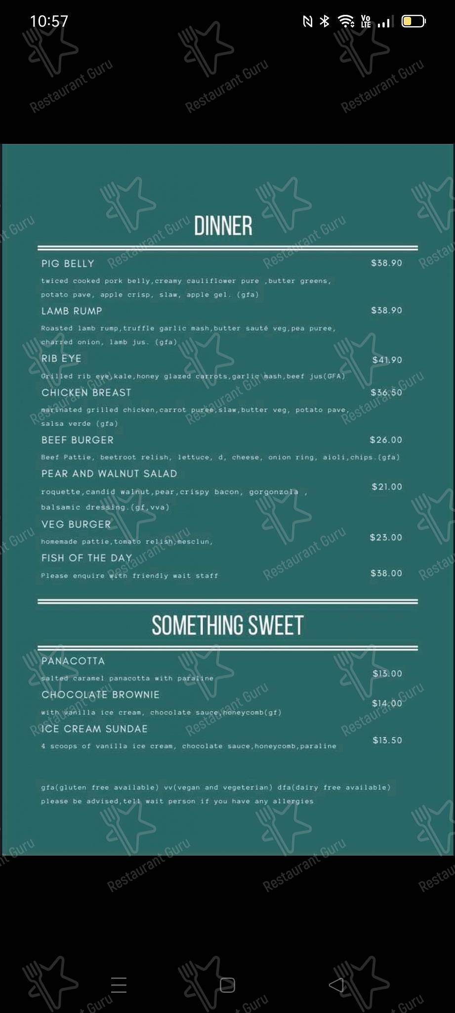 Menu at Drafters Bar & Restaurant, Rolleston