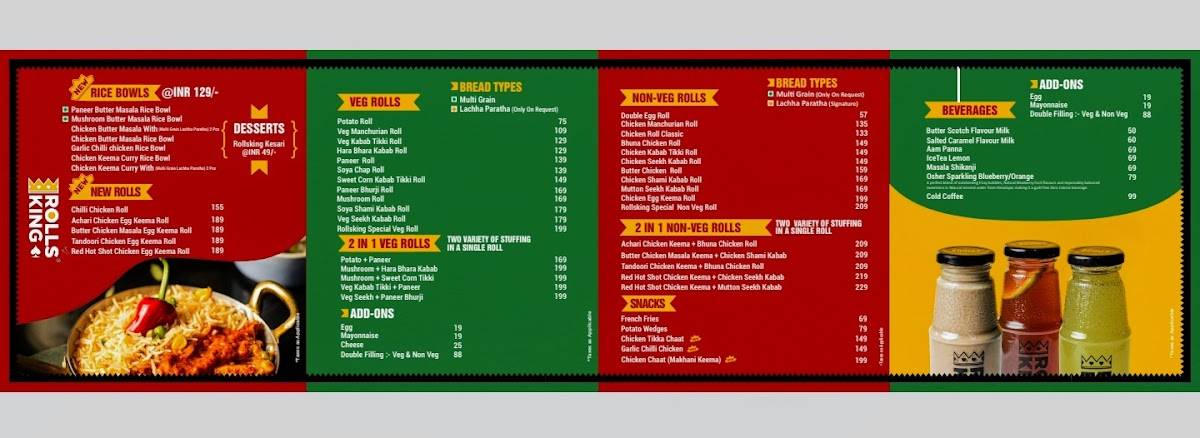 Menu at Rolls King, Gurugram, Shop 163