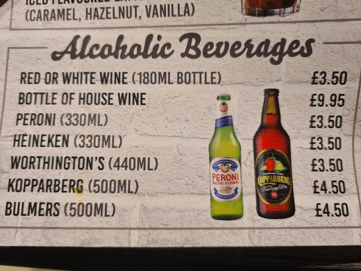 Menu at Roma 2000 restaurant, Llangennech