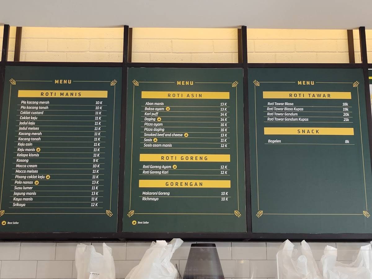 Menu at Roti Kebanggaan Gading Serpong Beryl restaurant, Cihuni