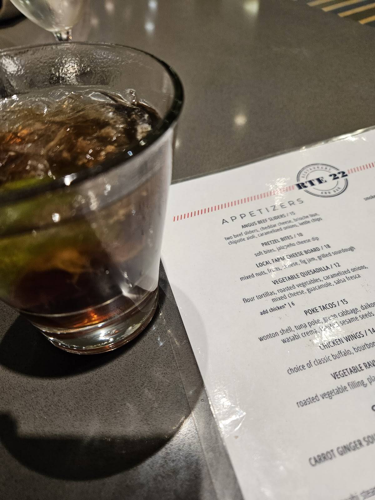 Menu at Route 22 Restaurant & Bar, Garden Grove