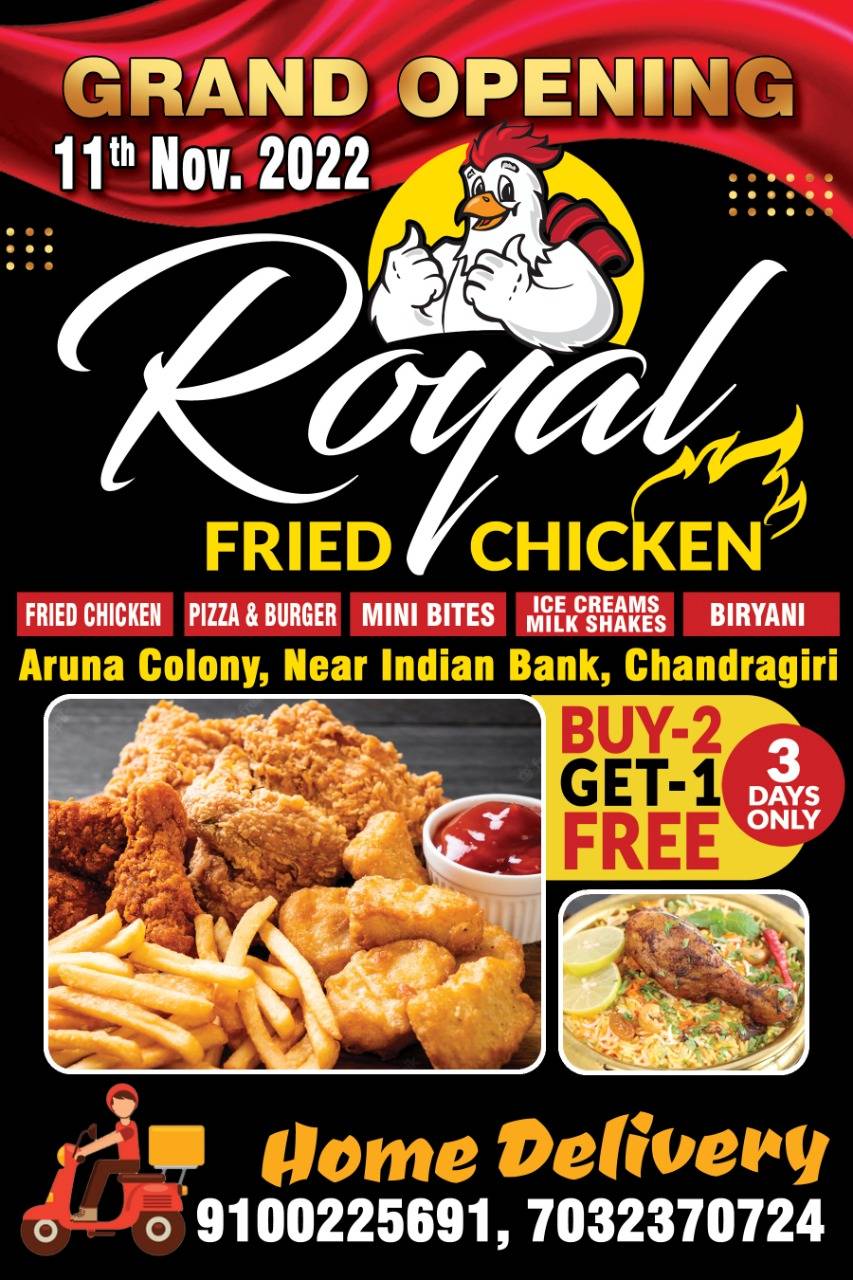 Menu at Royal fried chicken chandragiri, Chandragiri