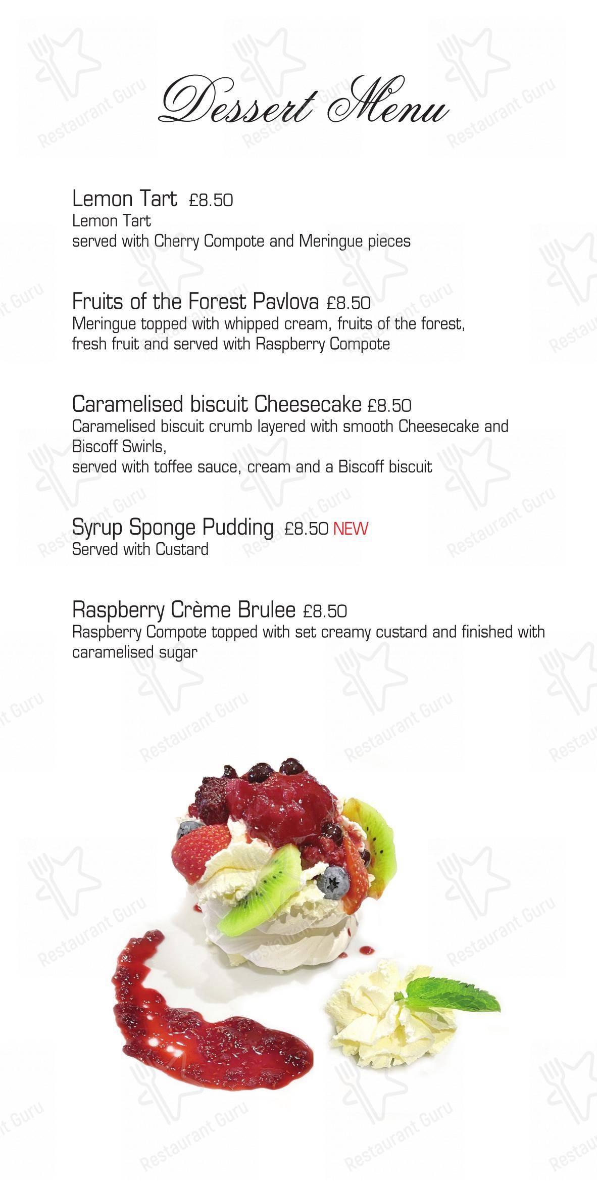 Menu at Rubbing House pub & bar, Epsom