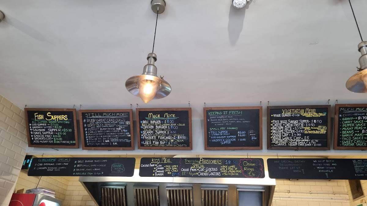 Menu at Ruddy Duck Fish House restaurant, Holywood