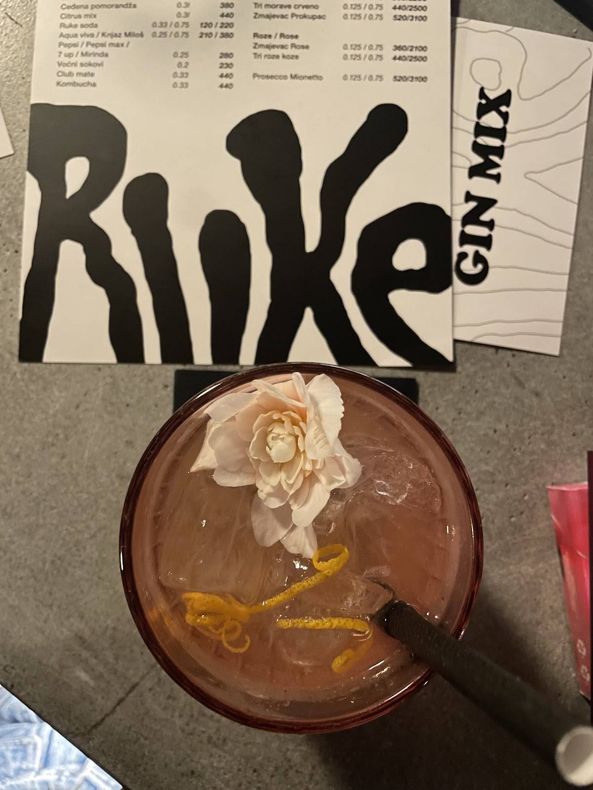 Menu at Ruke pub & bar, Belgrade