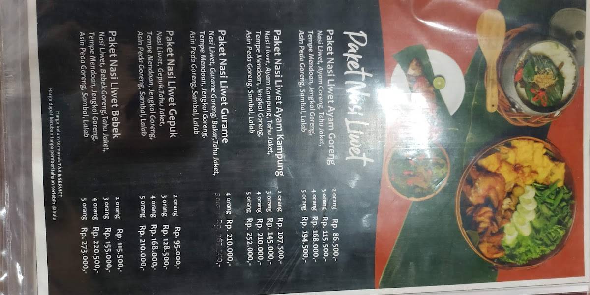 Carta del restaurante Rumah Makan Khas Sunda Cibiuk, Sayang