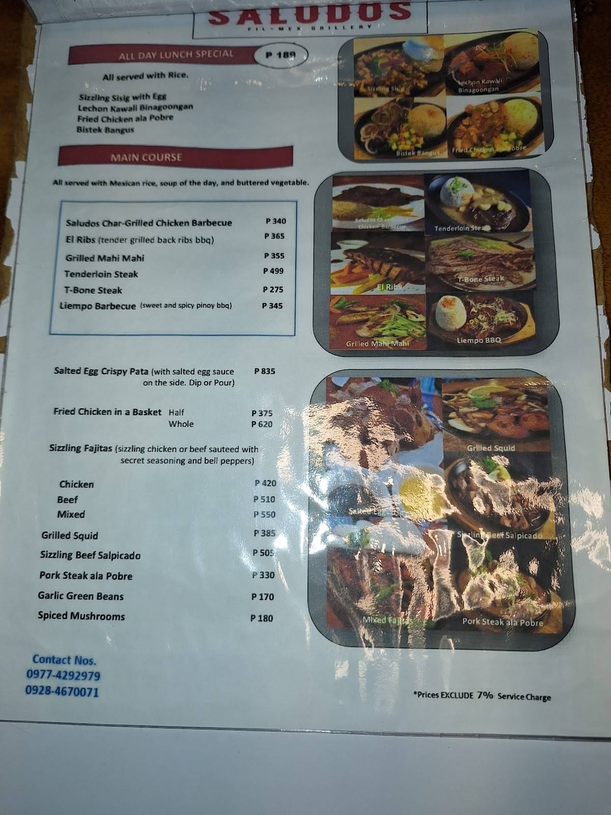 Menu at SALUDOS Fil + Mex Grillery restaurant, Pasig